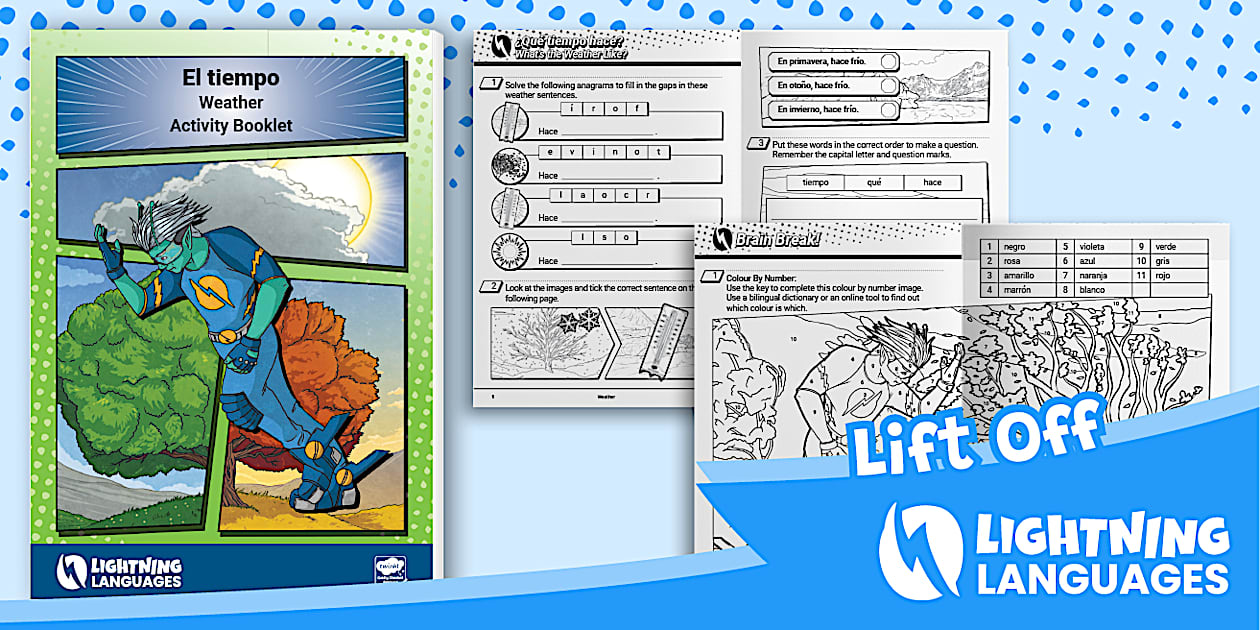 👉 Spanish Lift Off Weather Activity Booklet - Twinkl