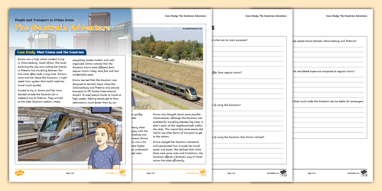 People and Transport in Urban Areas: The Gautrain Case Study