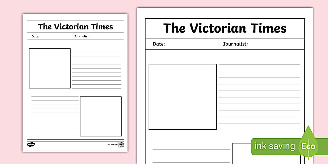 The Victorian Times Newspaper Template (teacher made)