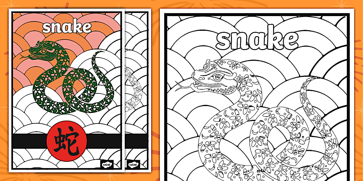 Year of the Snake Craft Poster | Twinkl Resources - Twinkl