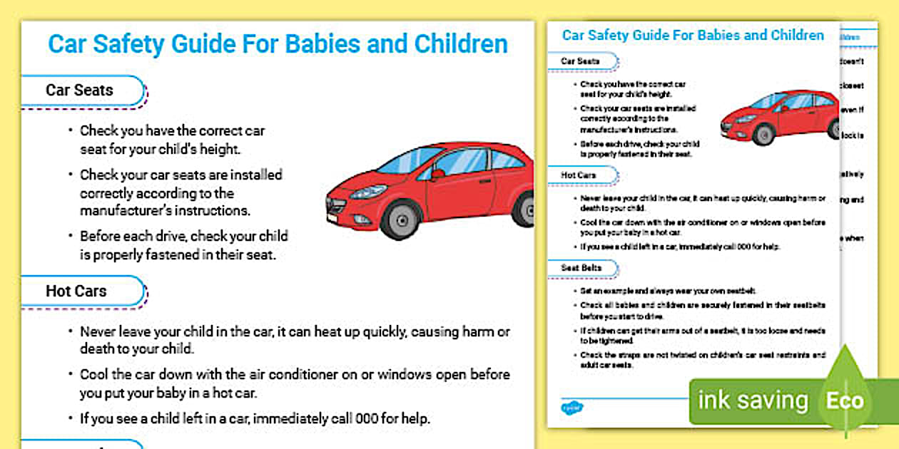 Car Safety for Babies and Children Information Guide
