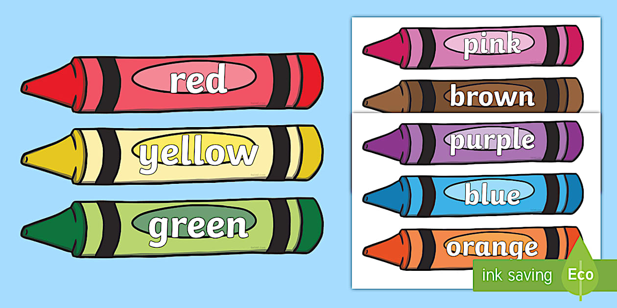 Editable Colour Words on Crayons (teacher made) - Twinkl