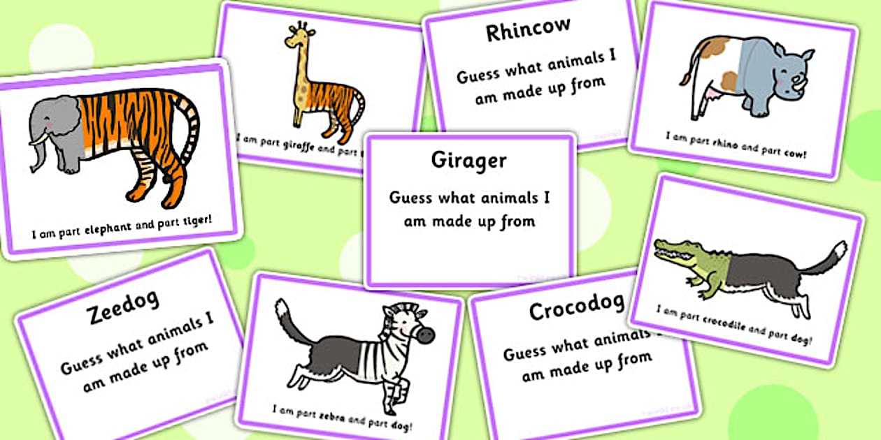 Mixed Animals Guessing Game Cards | Primary Resources