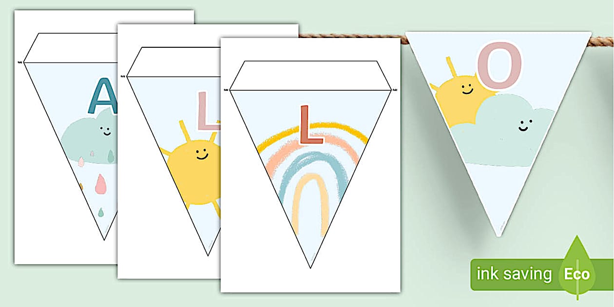 All About Me Bunting - Exploring Identity - EYLF Resources