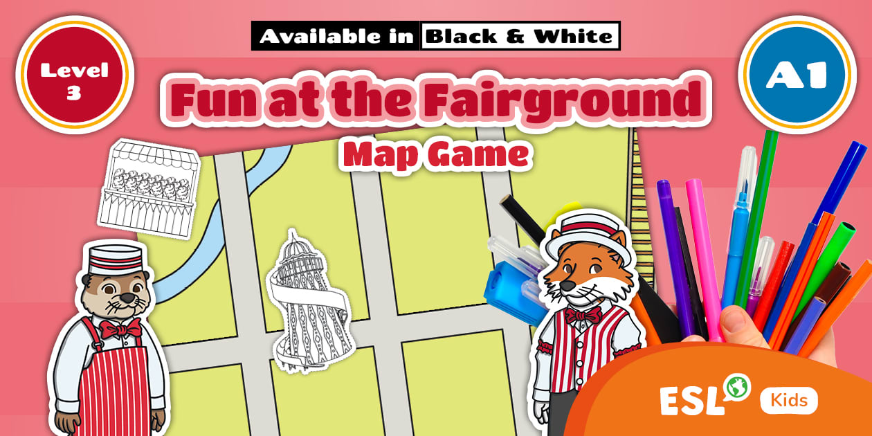 ESL Gamified Grammar: Fun at the Fairground - Map Game