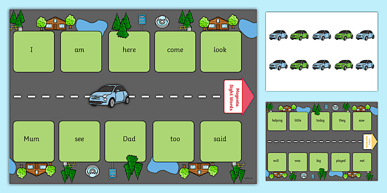New Zealand Sight Words Car Pack Activity (teacher made)