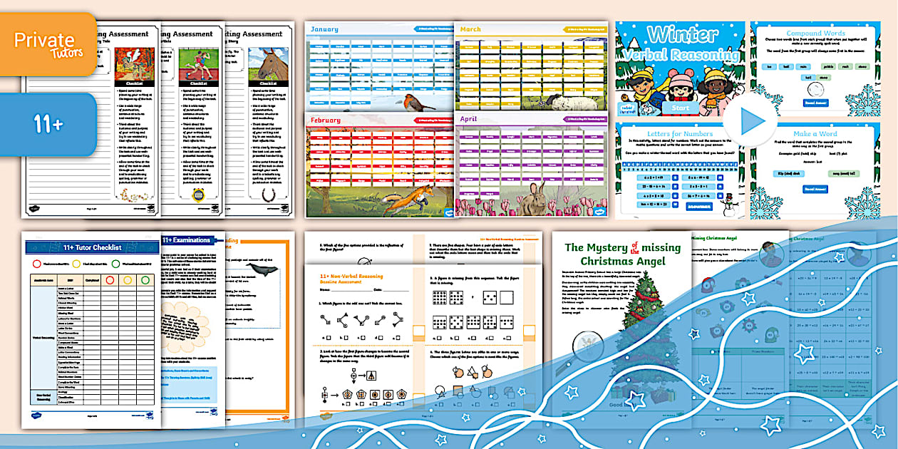 11+ Winter Starter Pack (teacher made) - Twinkl