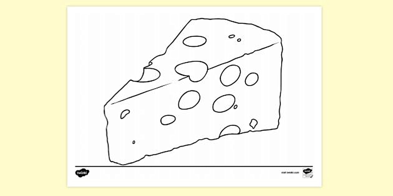 Cheese Food Colouring Sheet | Colouring Pages (teacher made)