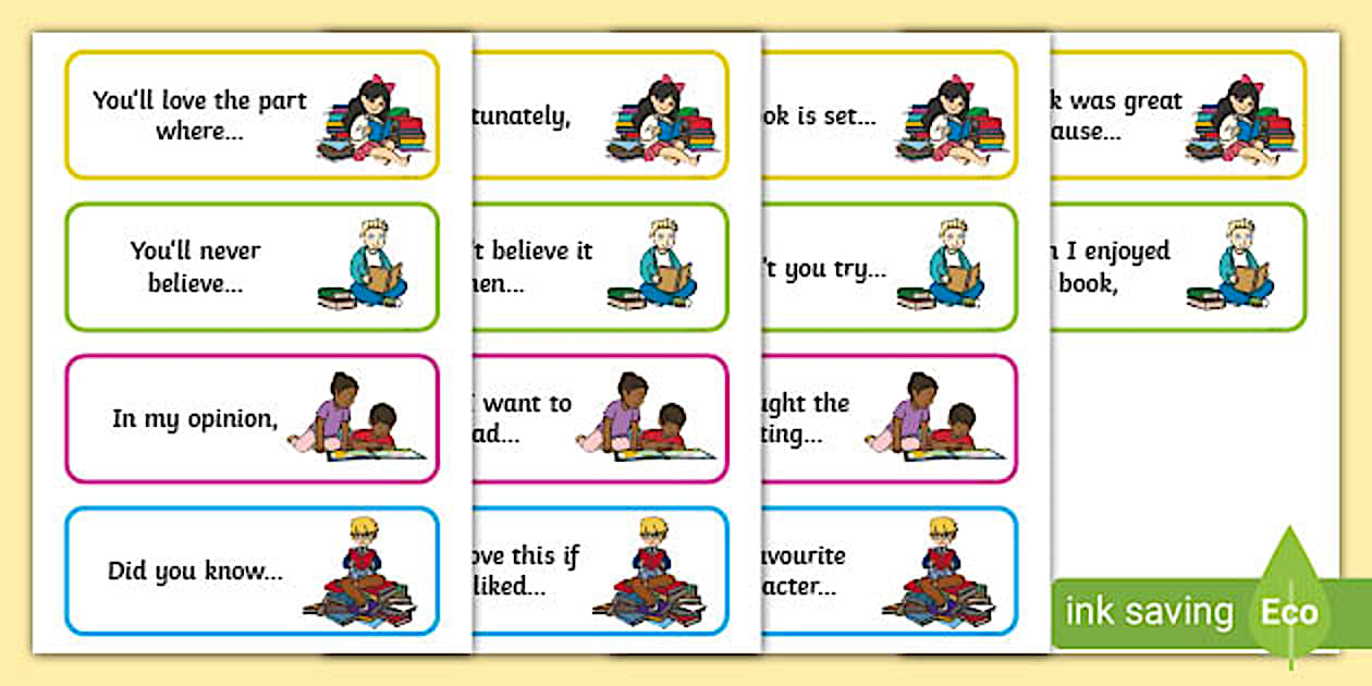 Reading Journal openers - Writing Templates Diaries and Journals Primary
