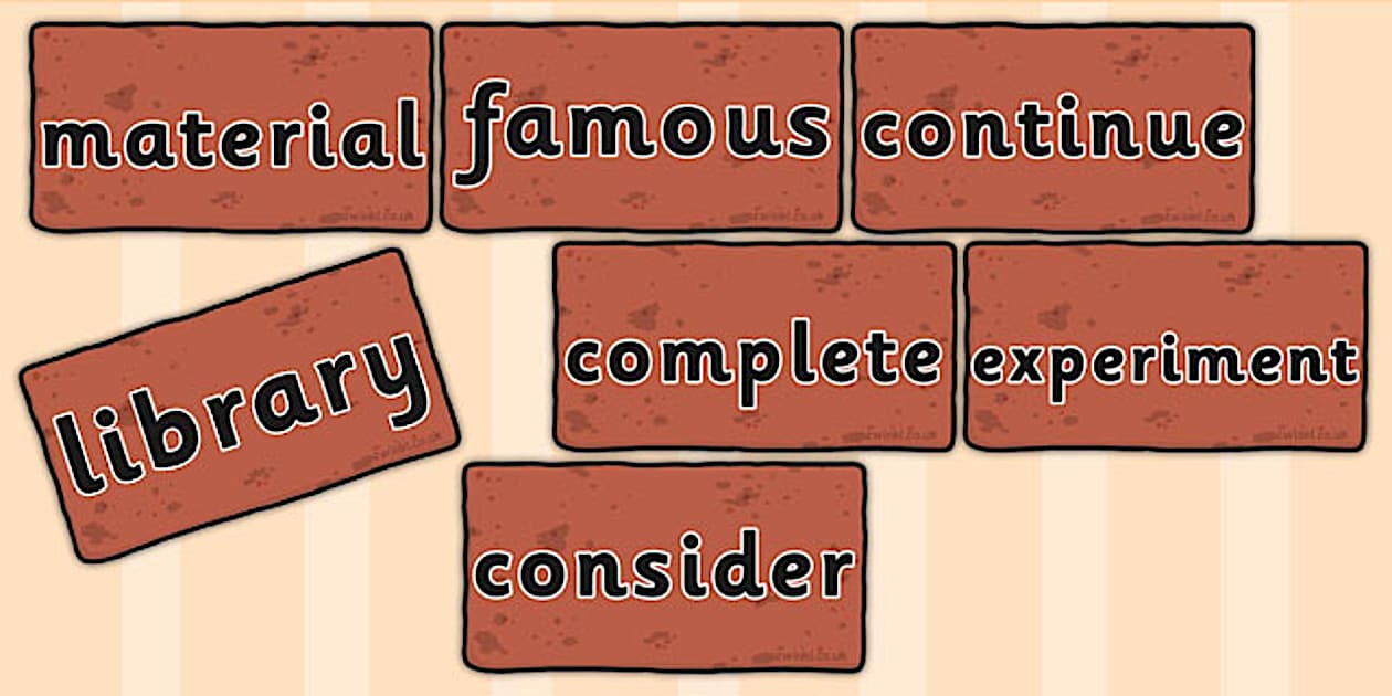 Editable Word Wall Bricks (teacher made) - Twinkl
