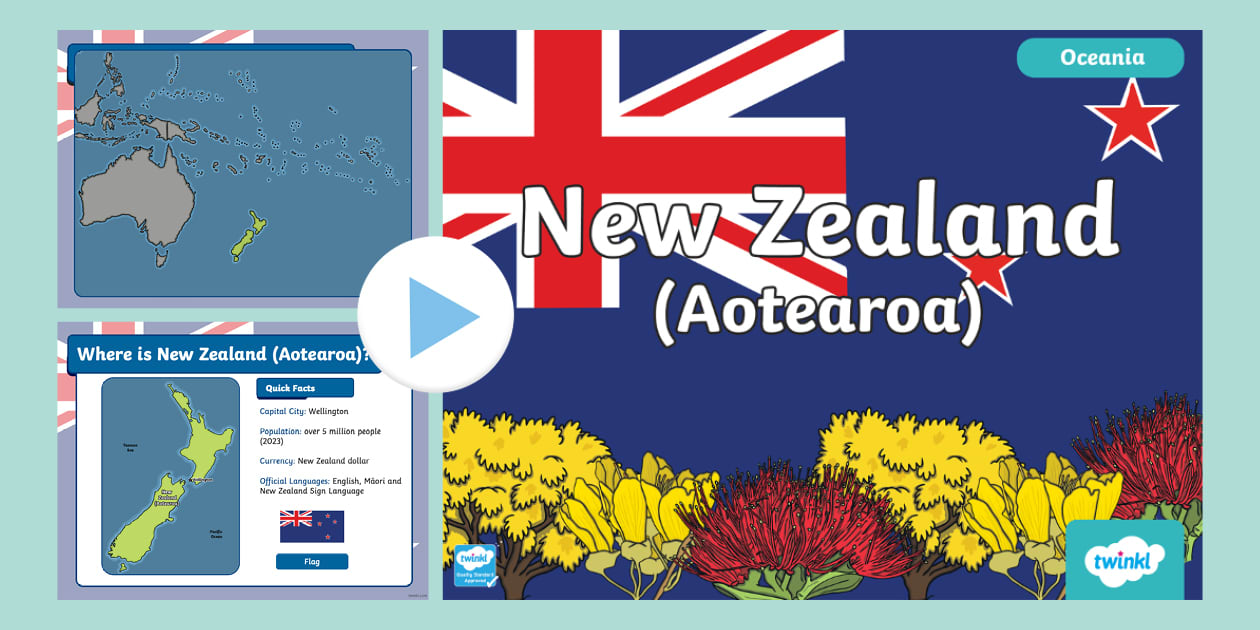 KS1 New Zealand (Aotearoa ) PowerPoint (teacher made)