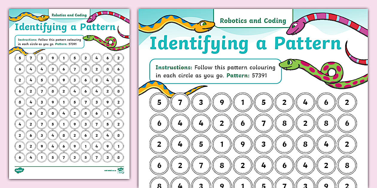 Robotics and Coding Pattern Follow the Pattern Numbers