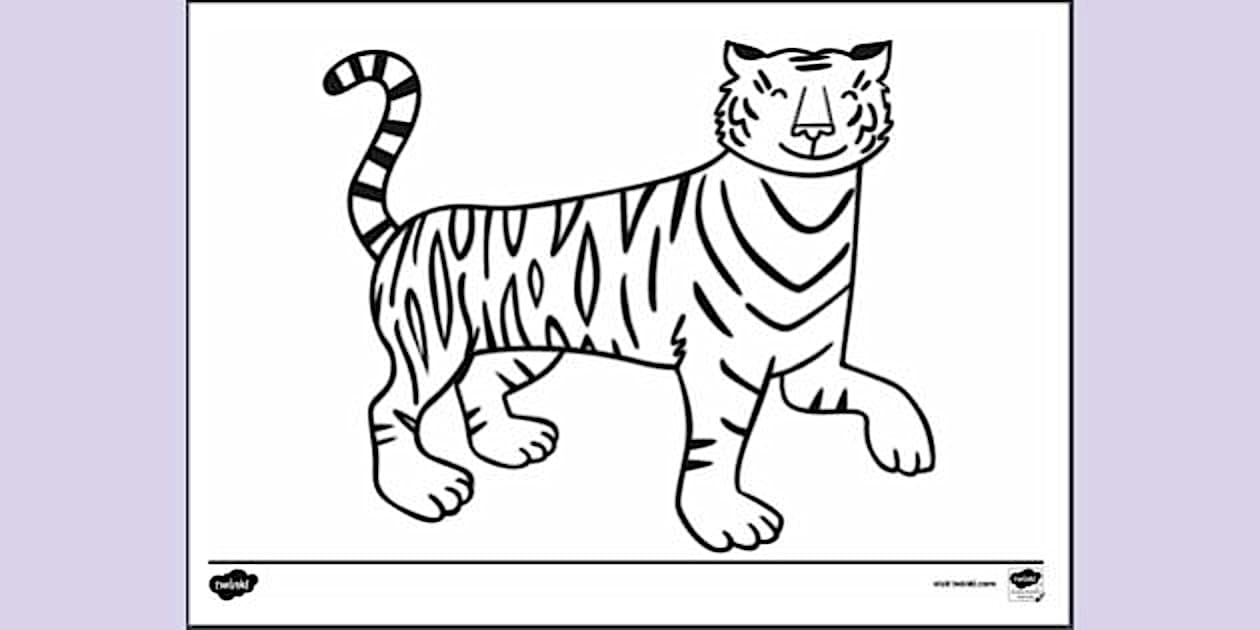 Print Tiger Colouring Sheet | Colouring Sheets - Twinkl