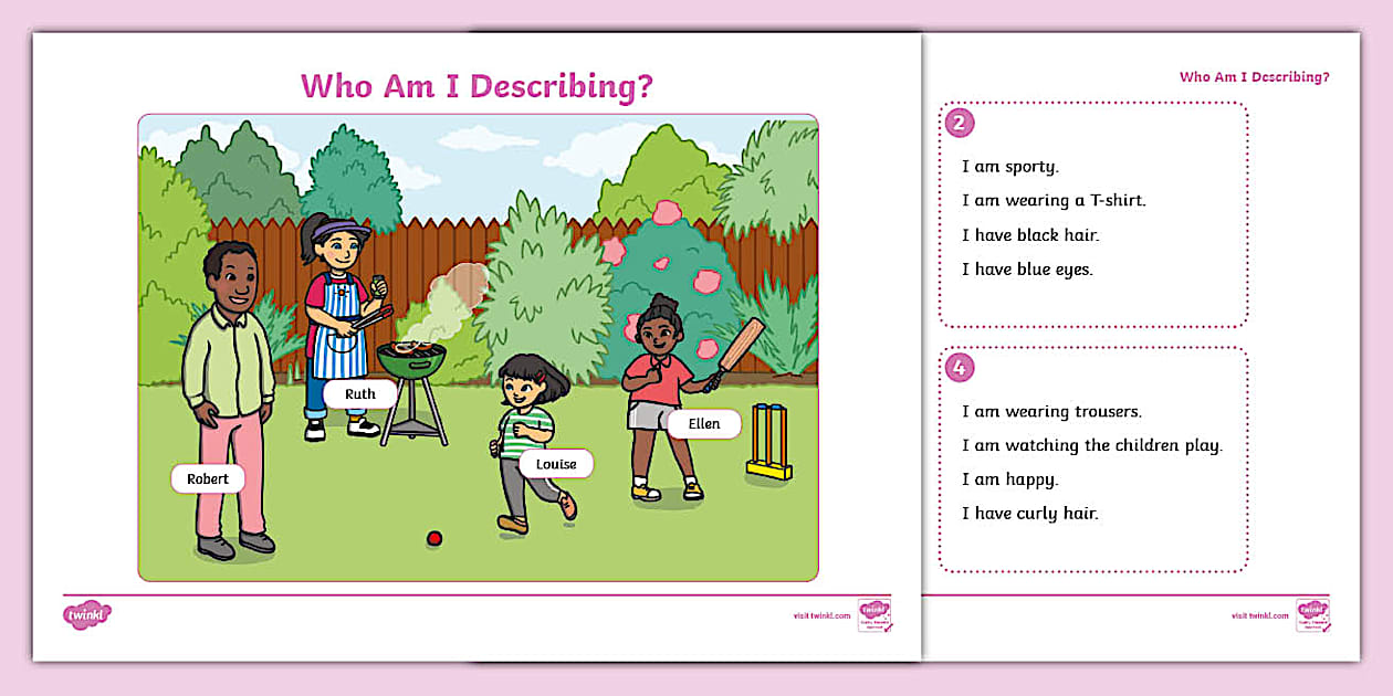 Language Skills: Who Am I Describing? Foundation Stage