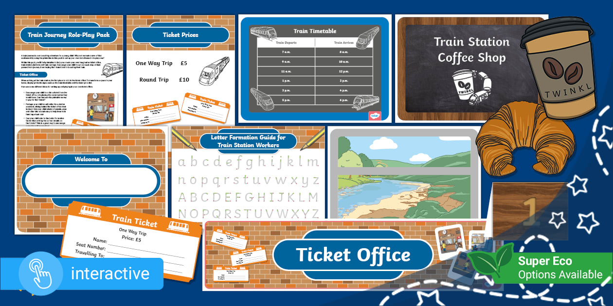 Train Journey Role-Play Pack (teacher made) - Twinkl