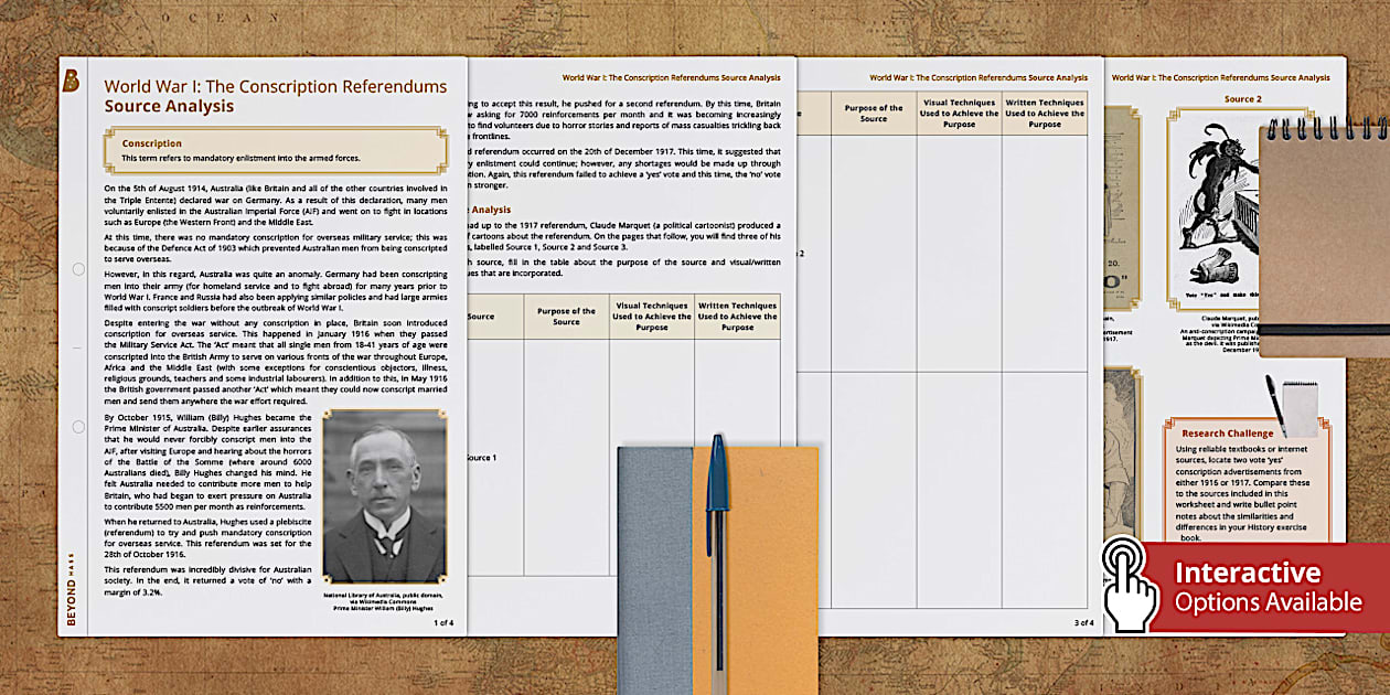 World War I: The Conscription Referendums Source Analysis