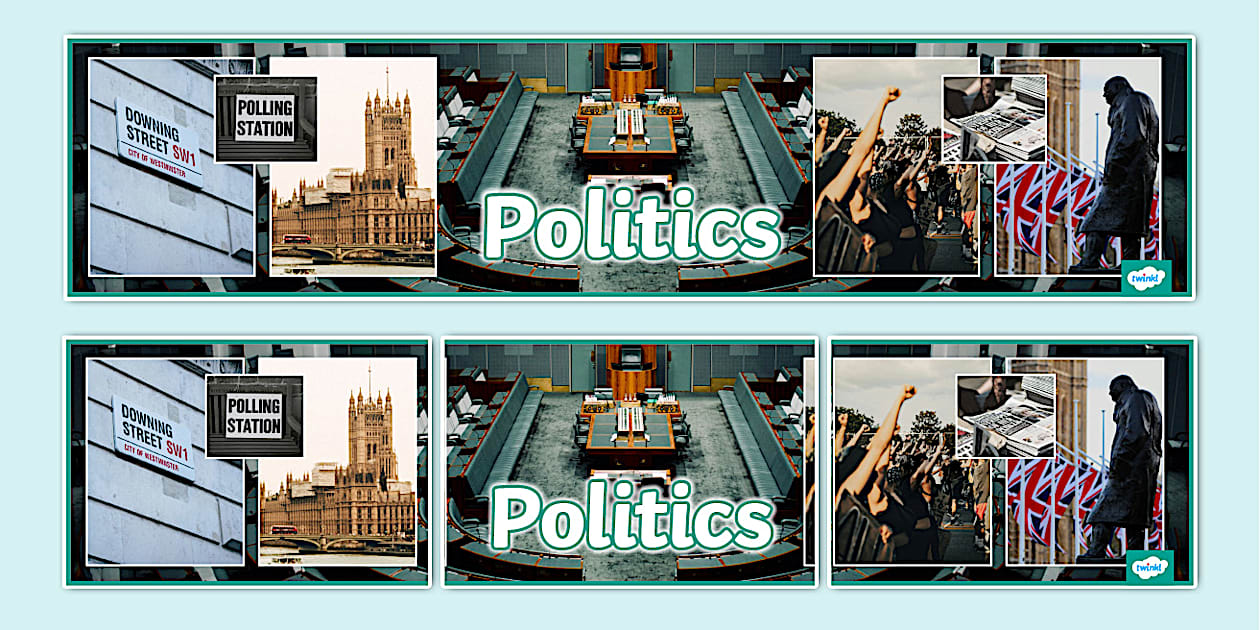 Politics Photo Display Banner (Teacher-Made) - Twinkl