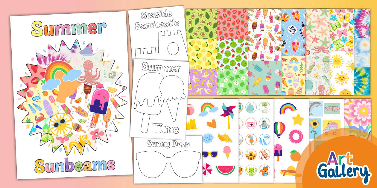 Summer Sunbeams Collage Poster (Lehrer gemacht) - Twinkl