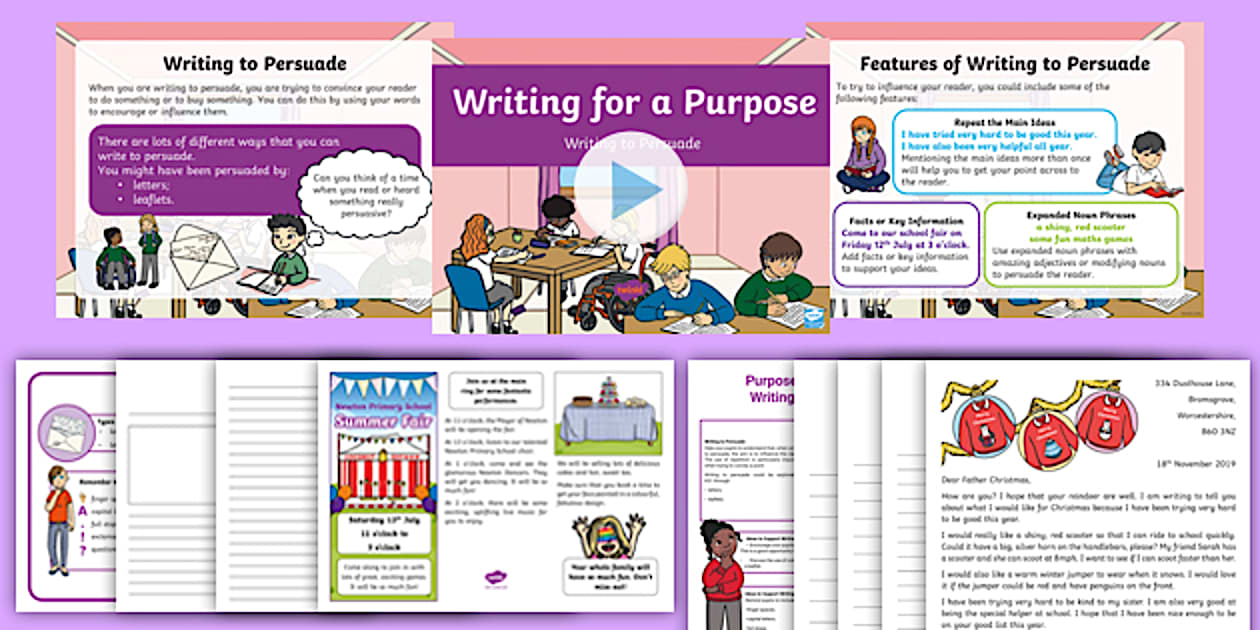 Editable KS1 Purposes for Writing: Writing to Persuade Resource Pack