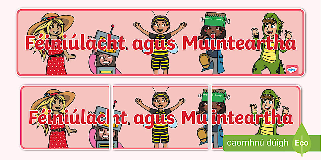 Aistear Identity and Belonging Banner Gaeilge | Twinkl
