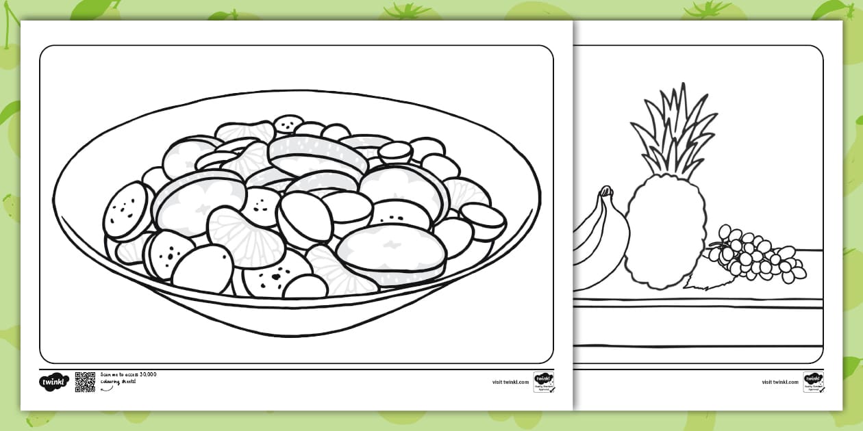 Fruit Colouring Sheets (teacher made) - Twinkl