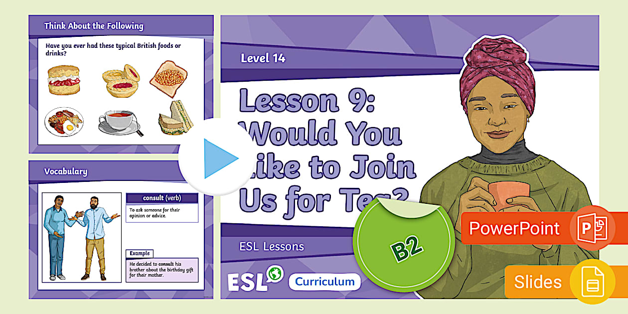 ESL Curriculum Lvl 14 Lesson 9 - Polite Language & Tea Vocab
