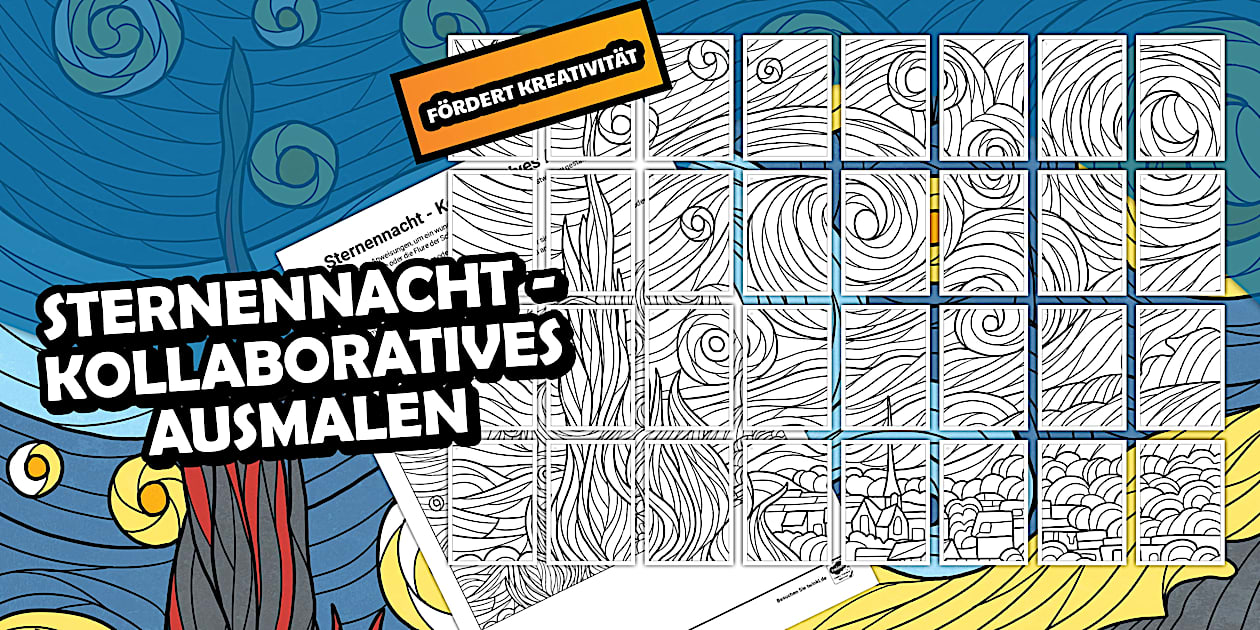 Sternennacht - Kollaboratives Ausmalen