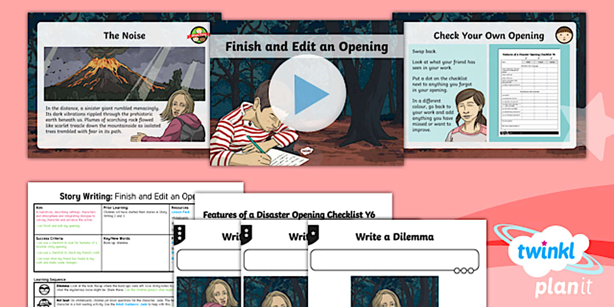 Extreme Earth: Earthquakes and Volcanoes Lesson Pack Story Writing (4)