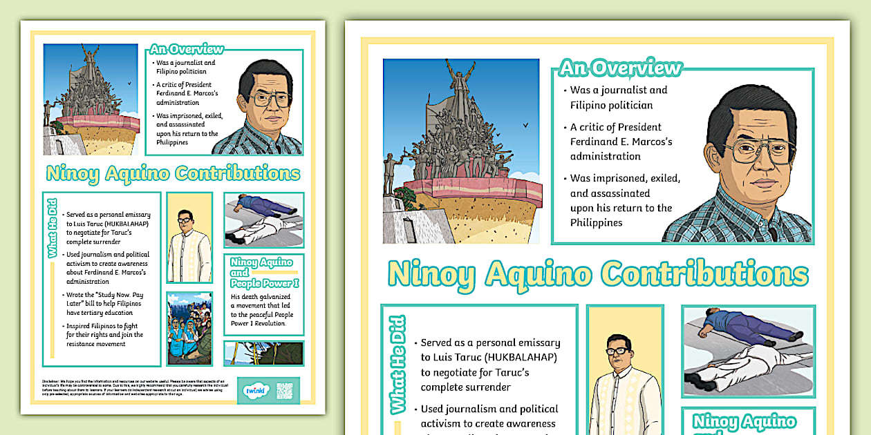 Ninoy Aquino Contributions | Grade 6 | Twinkl - Twinkl
