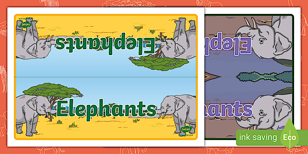 Elephant Group Table Sign (teacher made) - Twinkl