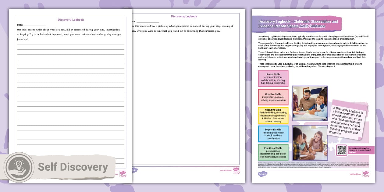 Discovery Logbook - Children's Observation Evidence Record