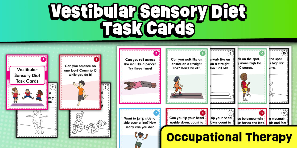 Sensory Diet Task Cards: Vestibular Activities for OT