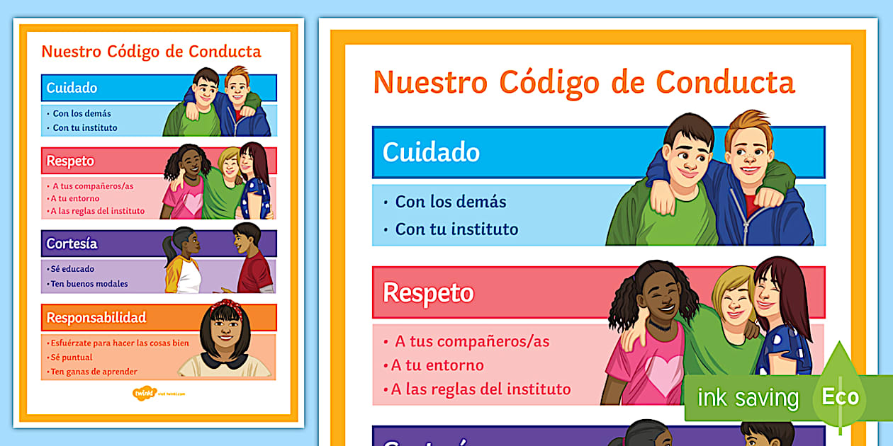 Code Of Conduct A4 Display Poster - Twinkl