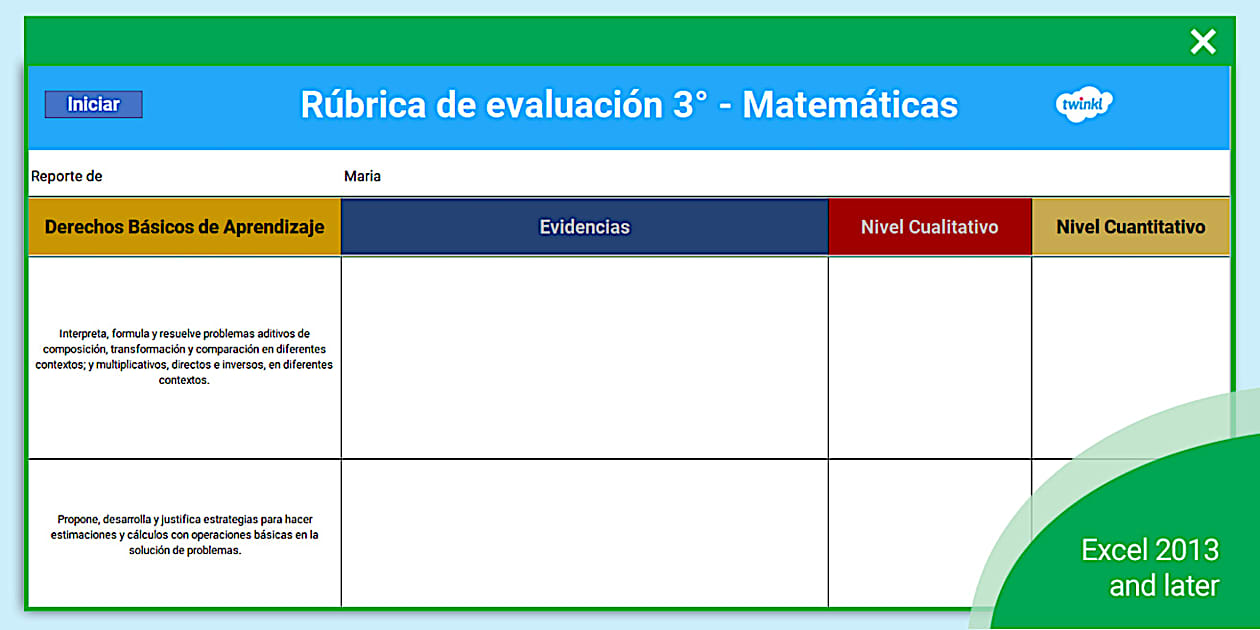 Rúbricas de evaluación 3° - DBA Colombia - Twinkl Colombia