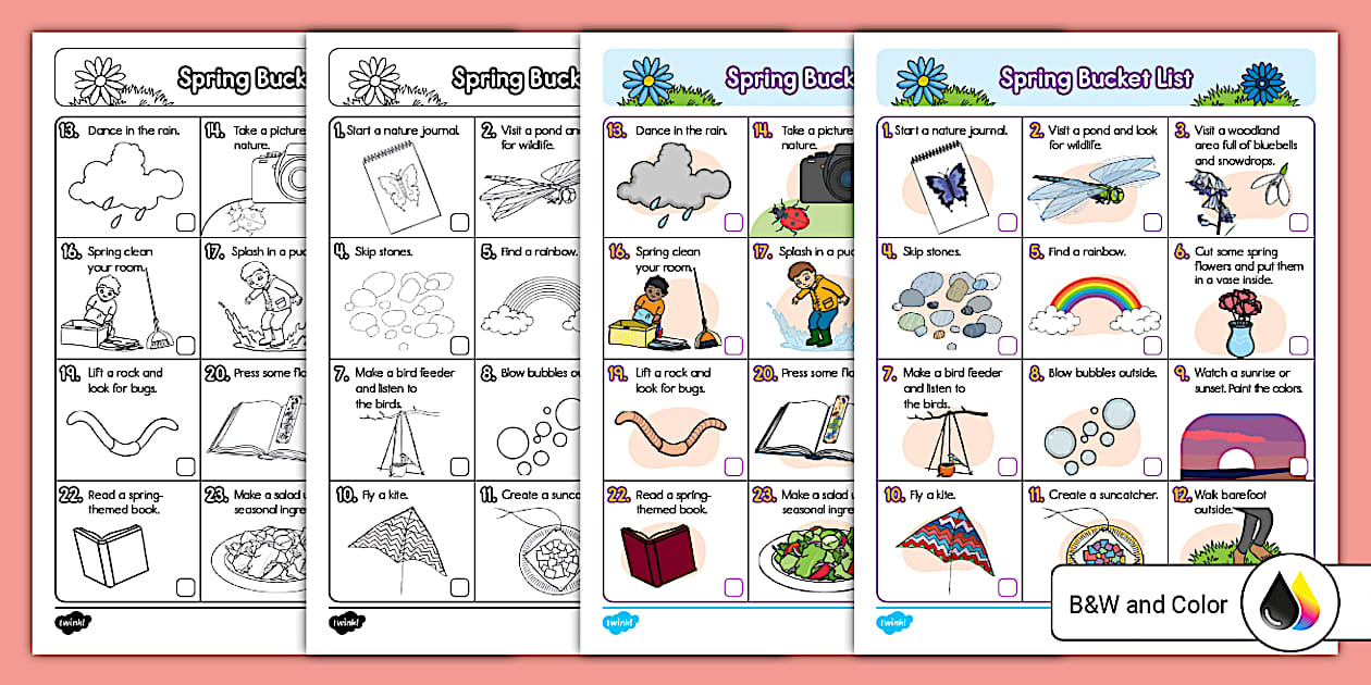 Spring Bucket List | Spring-themed Resource | Twinkl USA