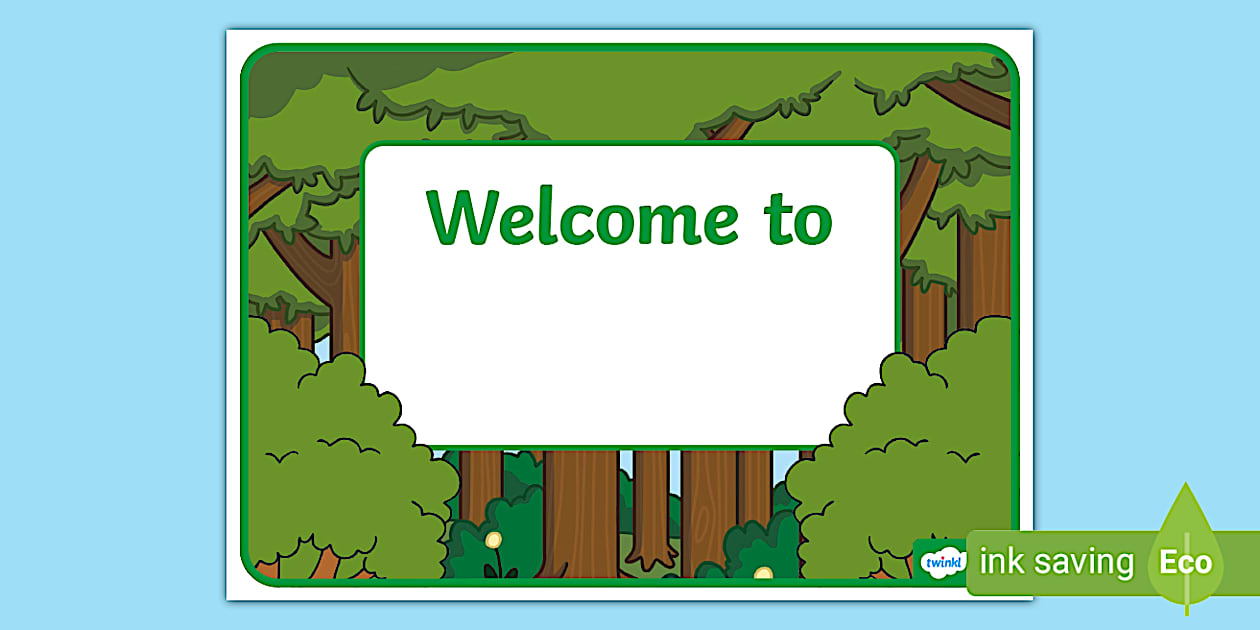Tree-themed Welcome Door Sign (teacher made) - Twinkl
