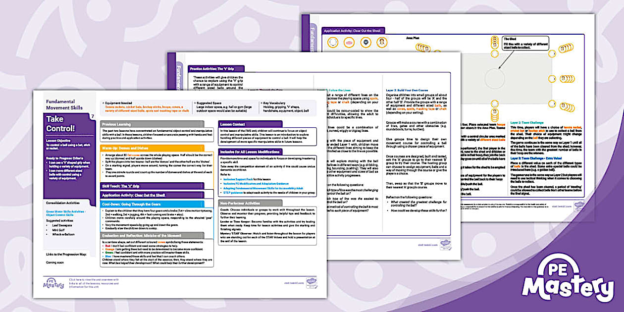 Y3 Fundamental Movement Skills Lesson 7: Ball Control