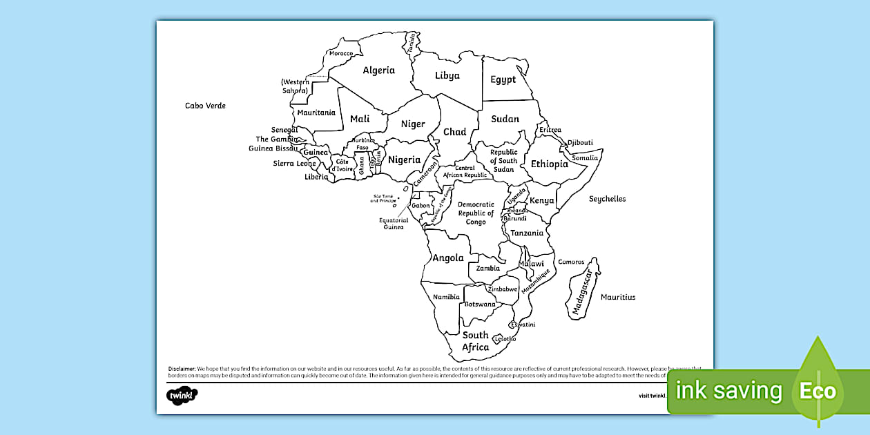 Africa Colouring Page | Colouring Sheets