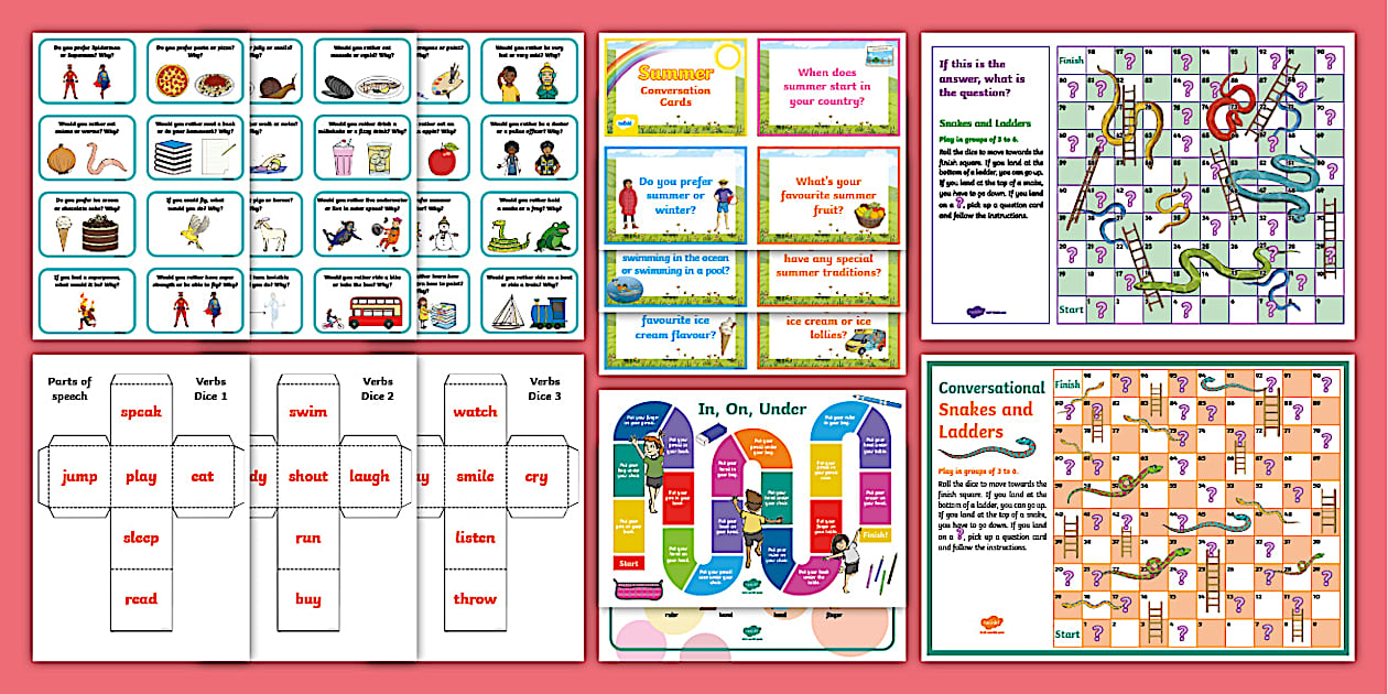 Games Pack for English Summer Schools (teacher made)