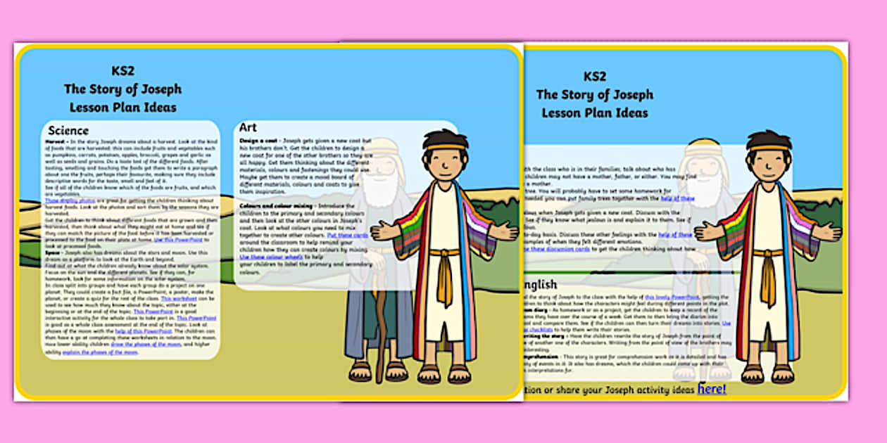 Joseph Lesson Plan Ideas KS2 (teacher made) - Twinkl