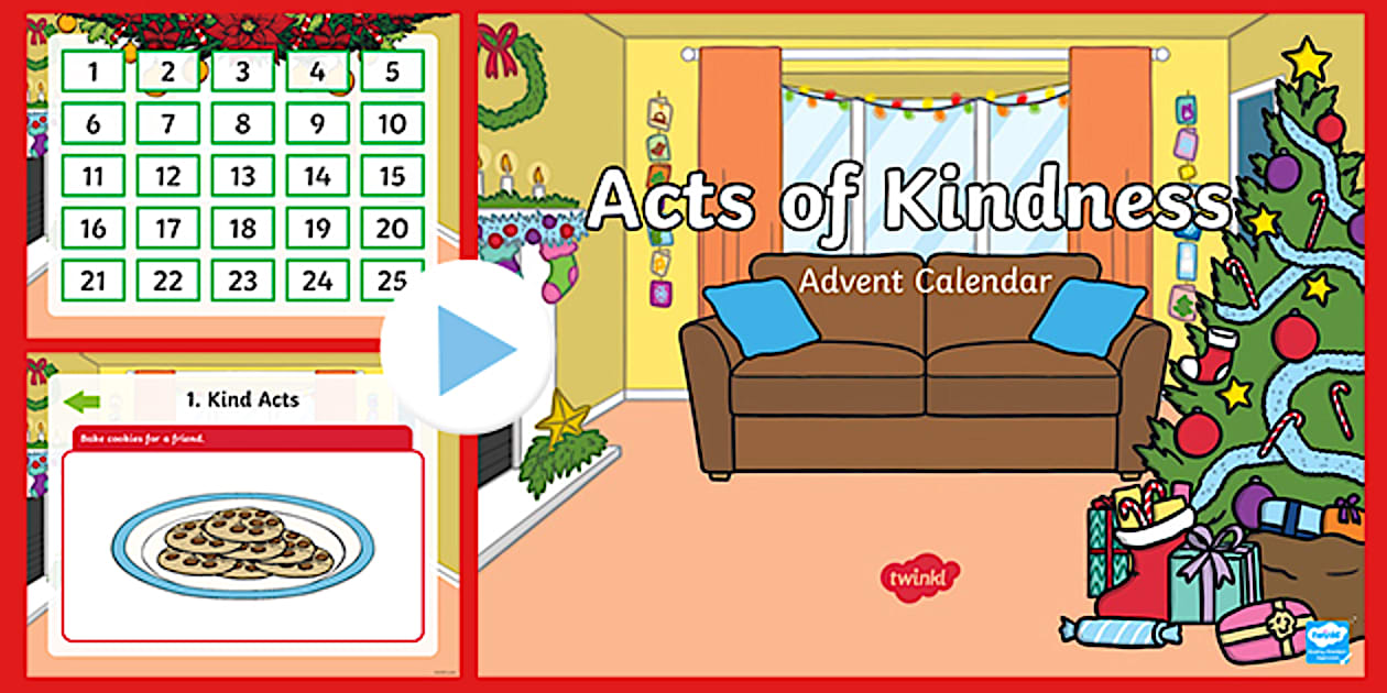Christmas Advent Calendar PowerPoint | Acts of Kindness