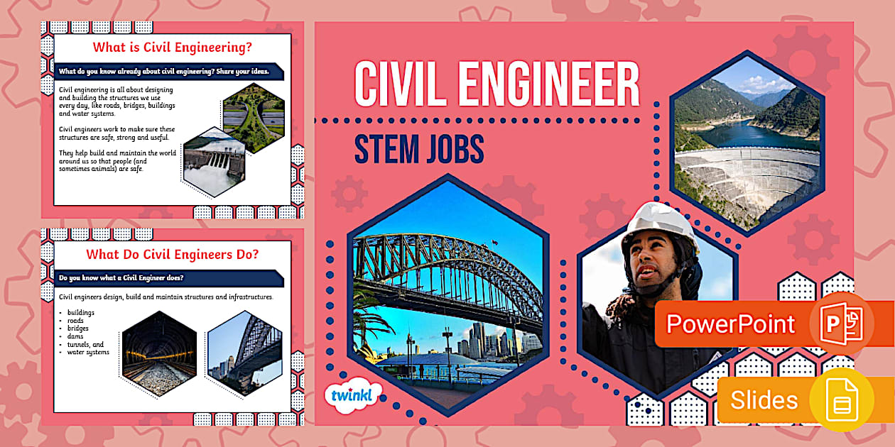 STEM Jobs: Civil Engineer PowerPoint (professor feito)