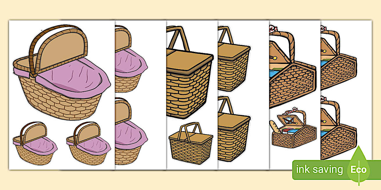 Picnic Basket Cut-Outs (teacher made) - Twinkl