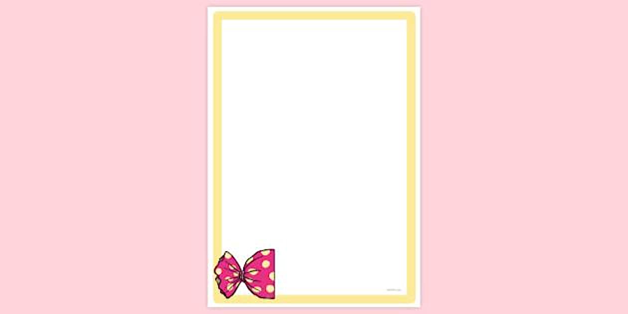 Simple Blank Half a Sweet Page Border | Page Borders