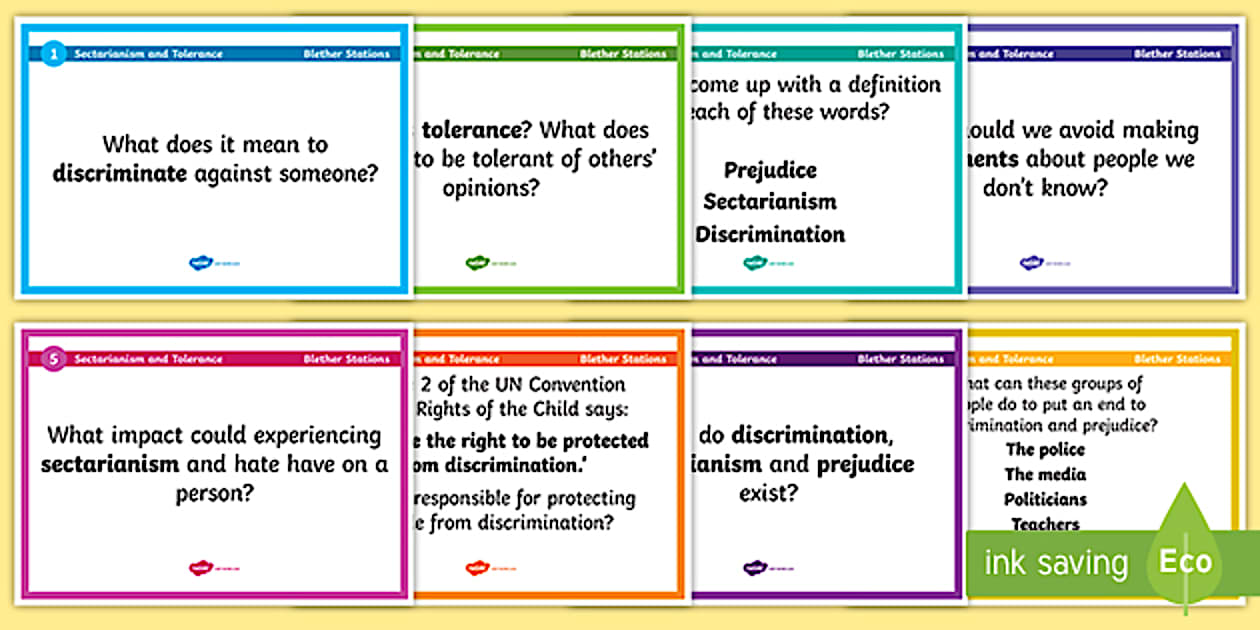 Sectarianism and Tolerance Blether Stations (teacher made)