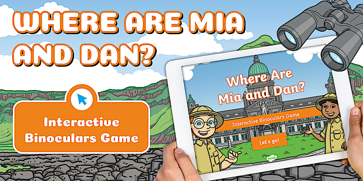 Where Are Mia and Dan? Interactive Binoculars Game