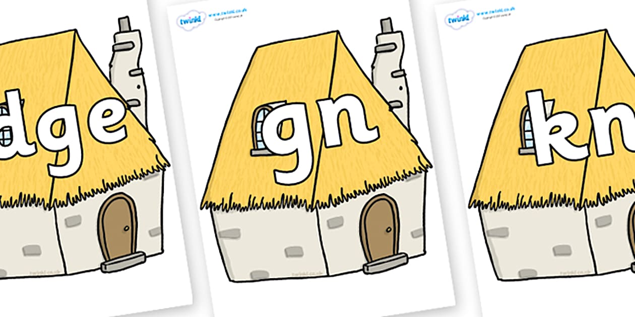 Silent Letters on Cottage (teacher made) - Twinkl