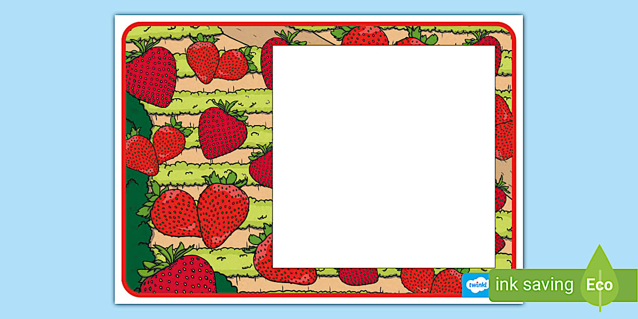 Strawberry Photo Frame (teacher made) - Twinkl