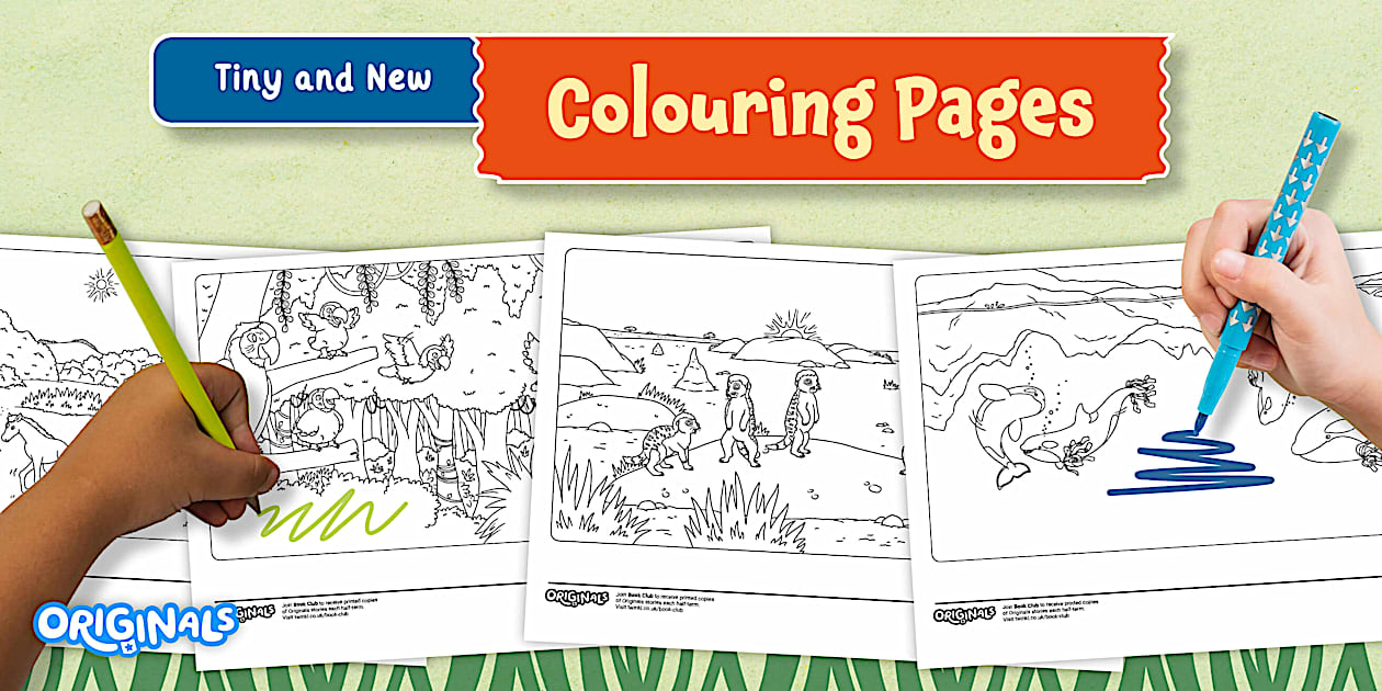 Tiny and New Colouring Pages