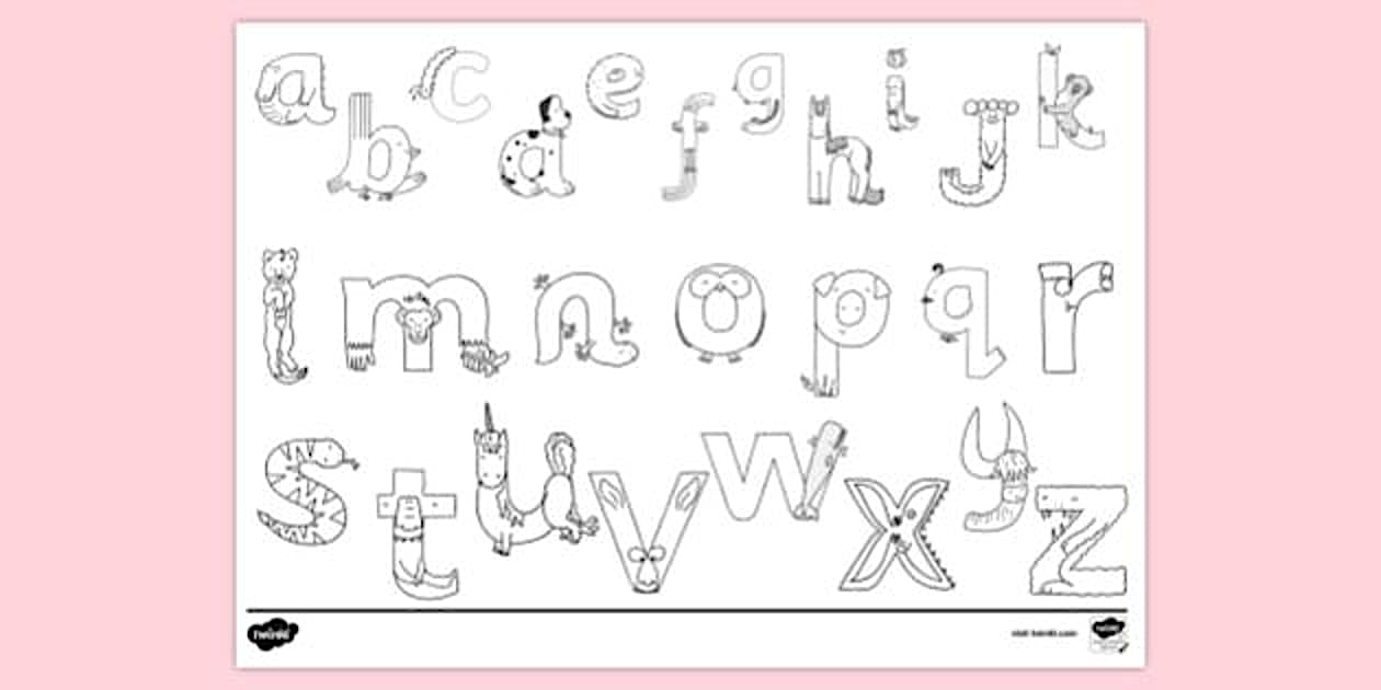 Whole Alphabet Colouring Page | Colouring Sheets - Twinkl